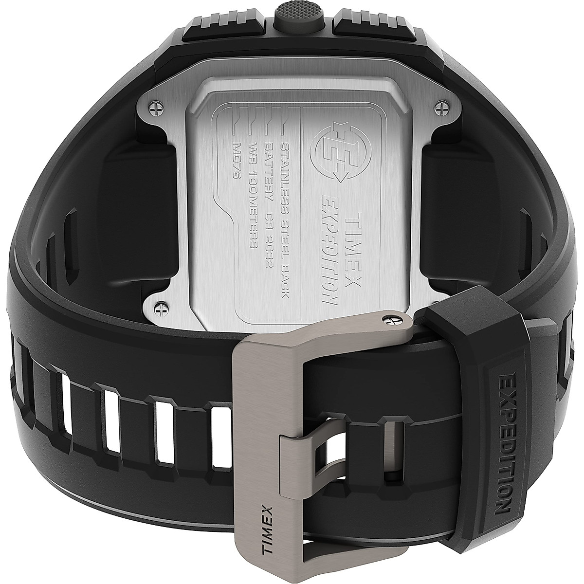 Timex Men's Expedition Grid Shock 50mm Quartz Resin Strap, Black, 16 Casual Watch (Model: TW4B24900VQ)