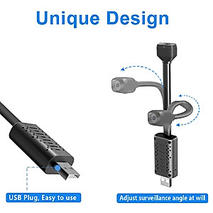 [Upgraded Night Vision] Smallest Wireless WiFi Camera,HD1080P USB Hidden Camera,Video Recording Live Feed,Hidden Spy Cam Nanny Camera/No Light Night Vision/Motion Activated Alarm(Upgraded Phone APP