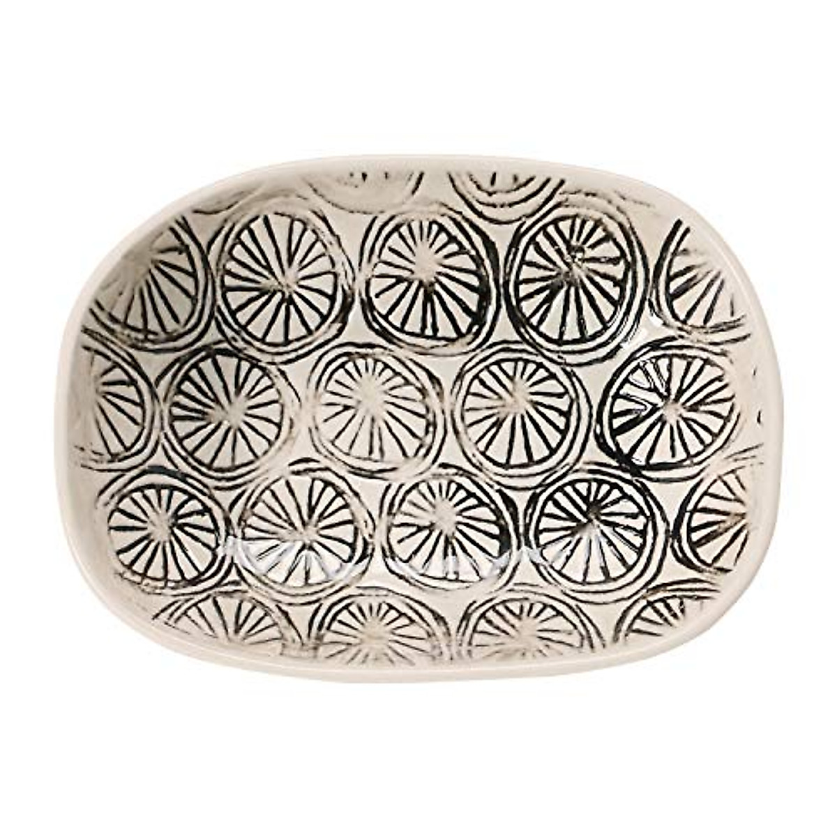 Creative Co-Op Set of 12, 5.5" L Stoneware Dish Serveware, Multi