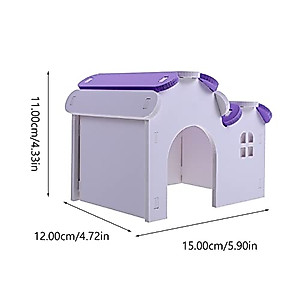 balacoo Hamster Hut Assemble Ecological Hut Deluxe Villa Slide Exercise Toys for Hamster Rat Gerbil Hamster Slide Hamster Castle
