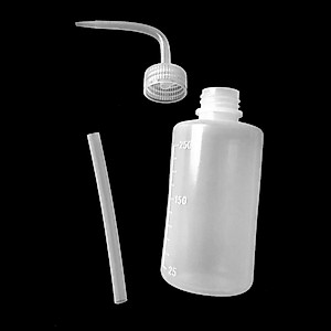Safety Wash Bottle, Squeeze Bottle, Narrow Mouth, Plastic (250ml 500ml (Pack of 2))