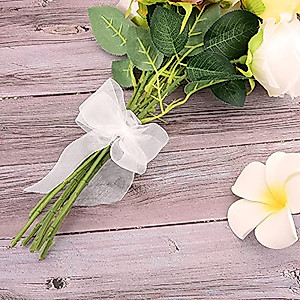 Hapeper 1-1/2 Inch Sheer Organza Ribbon for Gift Wrapping, Party Decoration 50 Yards/ Roll (White)