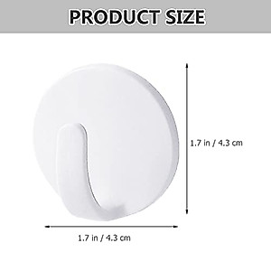 DOITOOL 8 Pcs Magnetic Hooks Fridge Magnetic Hooks Wreath Hanger Coat Towel Rack Wall Mount Hook for Locker Kitchen Bedroom Garage White