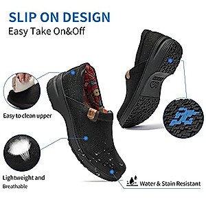 Women's Work Shoes Nurse's Non Slip - Healthcare and Nursing Shoes, All-Day Comfort, Fashion Sneakers Waterproof and Oil-Proof Walking Mary Jane Clogs Medical Breathable Shoes