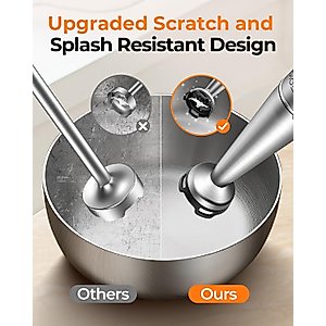 KOIOS Immersion Blender, 1100W Trigger Variable Speed Hand Blender, 5-in-1 Immersion Blender Handheld, Anti-scratch Stick Blender with Chopper, Whisk, Beaker and Frother, Non-BPA