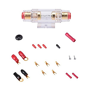 Pyle Car Stereo Wiring Kit - Audio Amplifier & Subwoofer Speaker Installation Cables (4 Gauge), Blue (PLAM40)