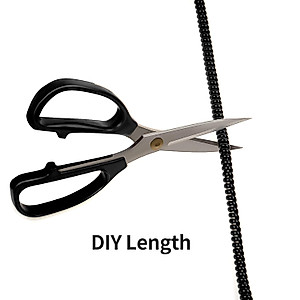 Addmotor Cable Spiral Wrap 1 &2 M Length Cable Management Solution to Organize Cords Black