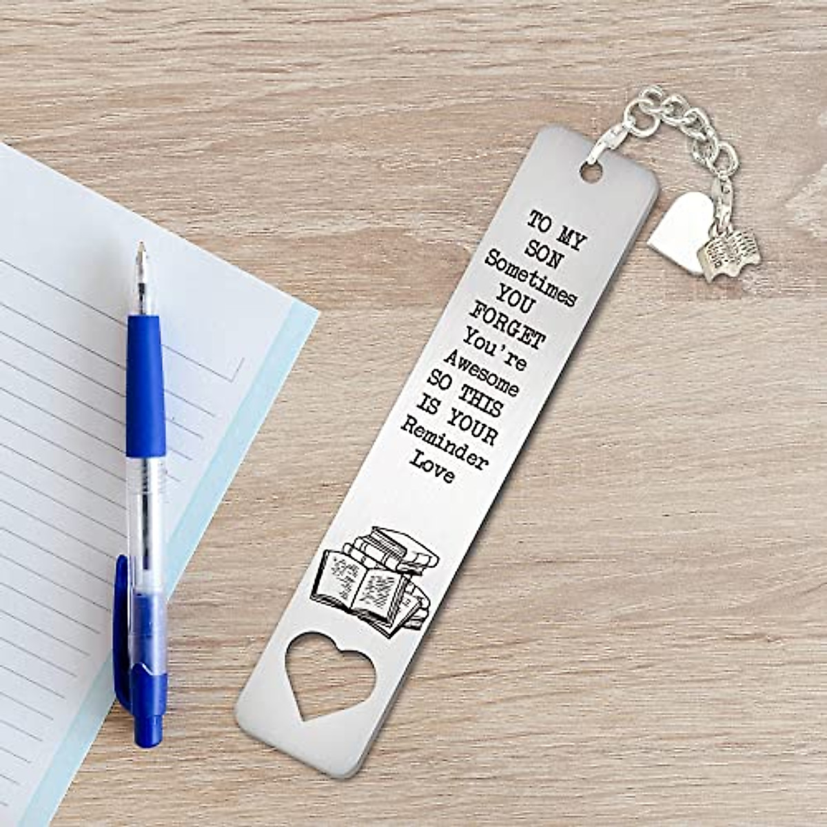 Inspirational Bookmarks for Son, Son Gifts from Mom, Graduation Gift for Son, Bookmark Tassels for Son, Book Lover, Bookworm, Book Accessories, Reading Gifts, Book Gifts-WB48