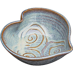 Castle Arch Pottery Ireland Irish Pottery Bowl Hand-Glazed, Heart Shaped Design 6 Diameter by 2 Height with Celtic Spiral Motif