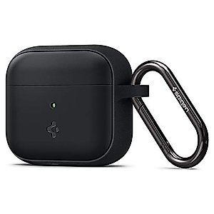 Spigen Silicone Fit Designed for Airpods 3rd Generation Case Soft Silicone Airpods 3 Case (2021) [Durable Dual Layer Protection] - Black
