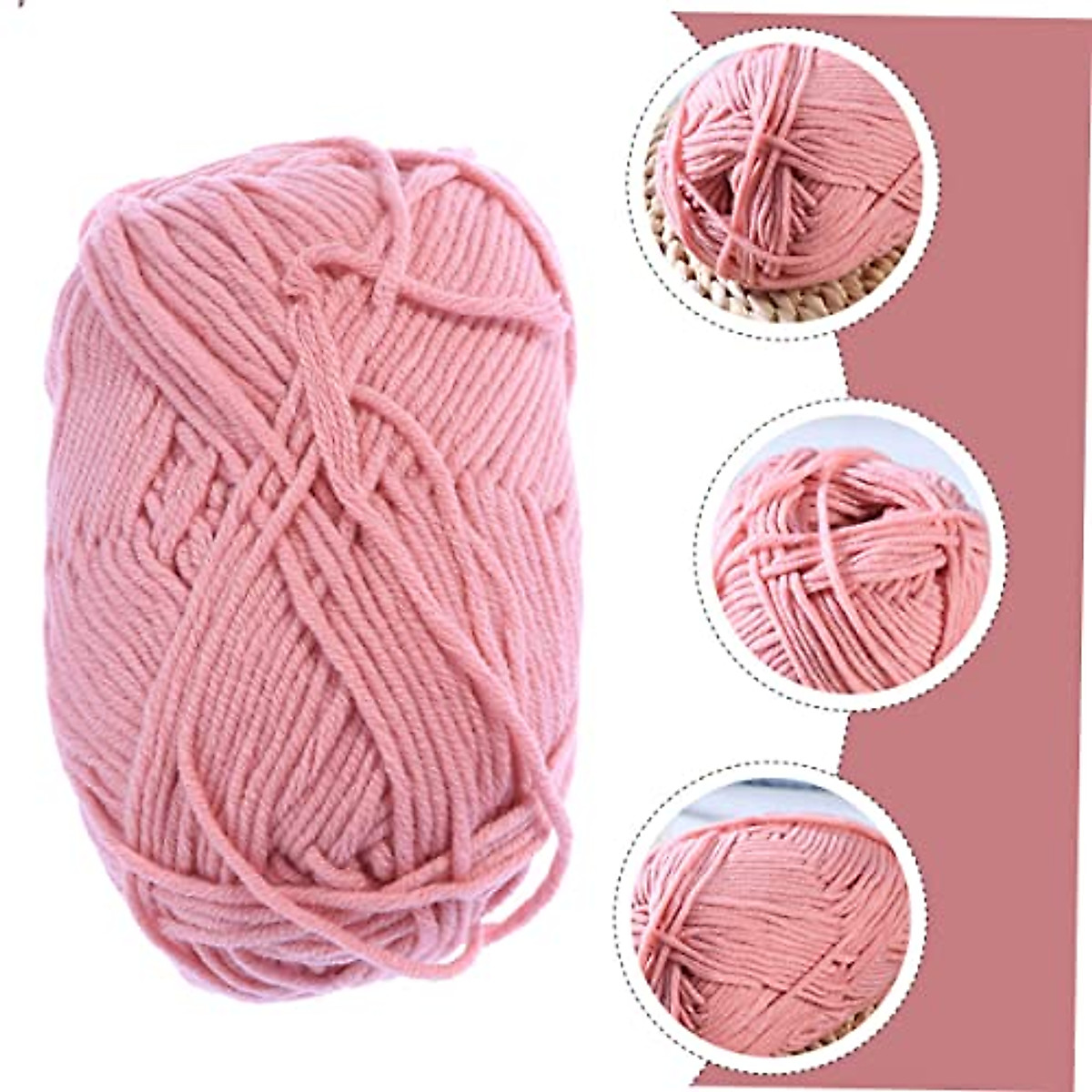 Wool Yarn 10 Rolls Milk Cotton Yarn Knitting Wool Chunky Yarn Wool Knitting Crochet Yarn Weaving Yarn Knitting Yarn DIY Yarn Pink Doll Coarse Wool DIY Soft Milk Cotton Crochet Yarn