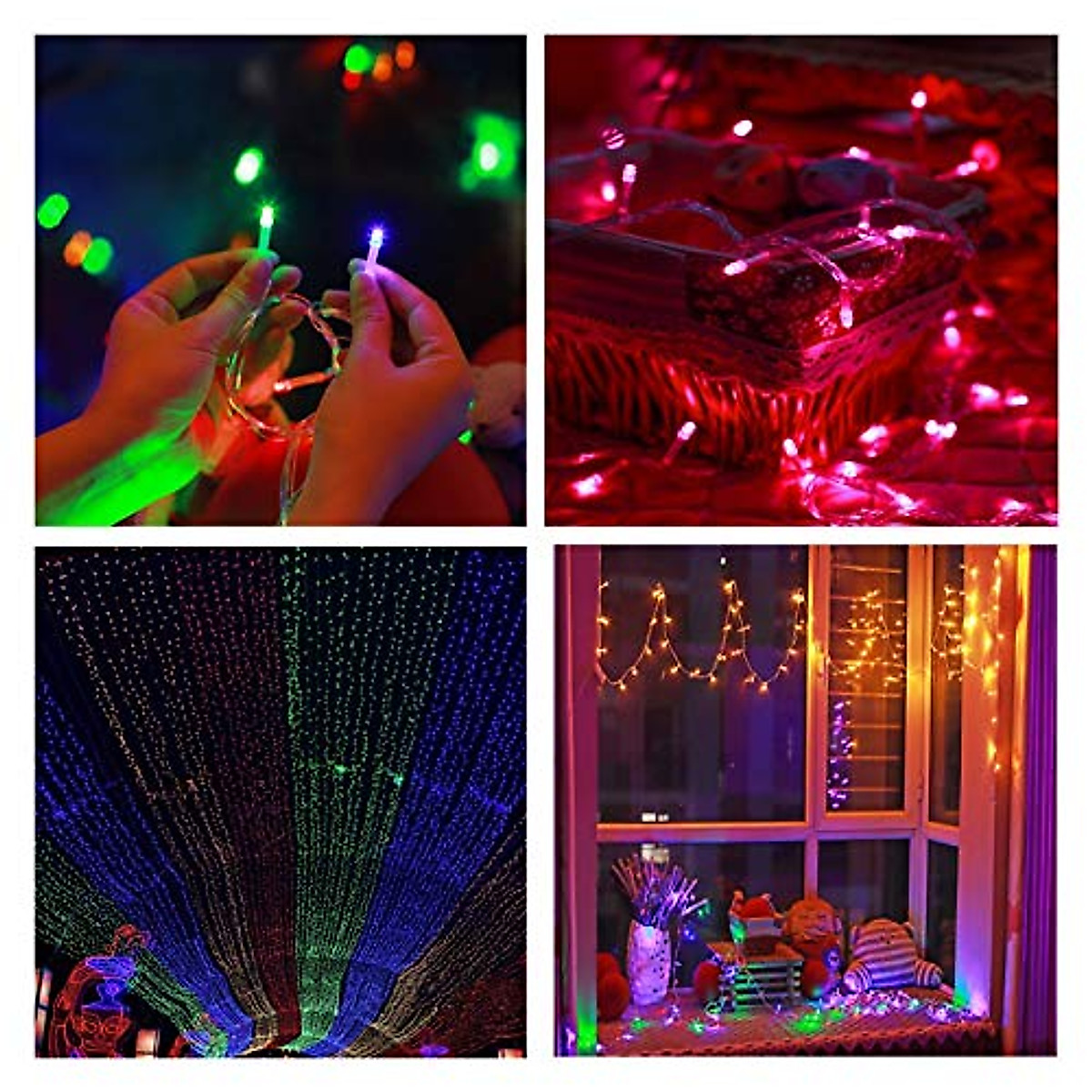 LIUPENGWEI String Lights, 100 LED Fairy Lights Waterproof, 10m Silvery Copper Wire Rope Lights, 24V DC, Christmas Decoration for Home Garden Lawn Wedding Holiday Indoor Party Garden Ghost Light