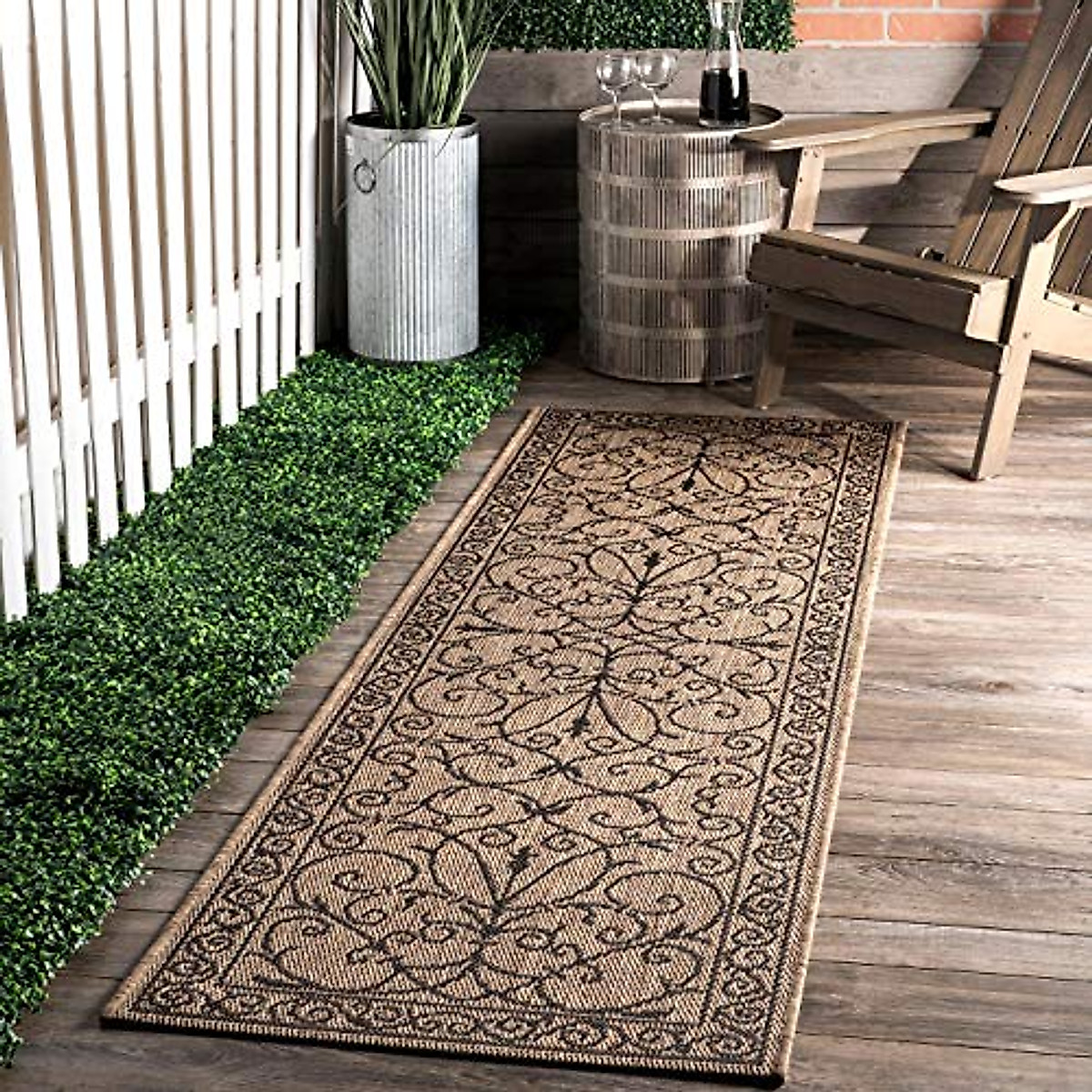 nuLOOM Kathleen Traditional Indoor/Outdoor Area Rug, 5x8, Brown