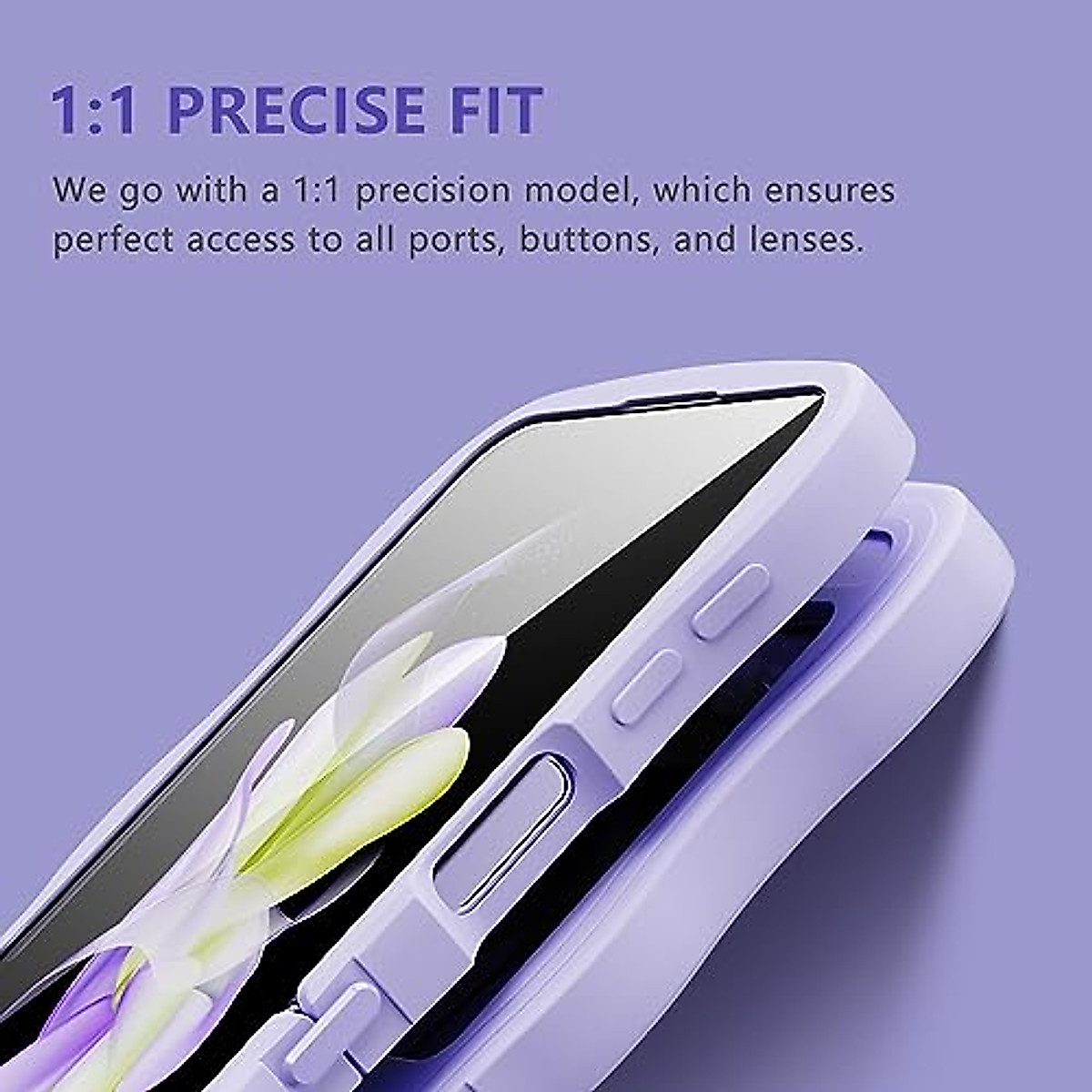 Haeuorey for Samsung Galaxy Z Flip 5 Case Wave, Curly Frame Design for Women Girls, Cute Wavy Solid Color Aesthetic Phone Case Soft Flexible TPU Shockproof Full-Body Protective Case Cover (White)