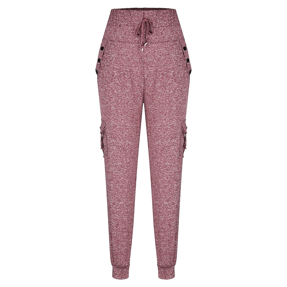 SMIDOW Womens Baggy Sweatpants with Pockets Drawstring Elastic Waist Cropped Jogger Running Pants Comfy Lounge Capris Petite Sweatpants for womenPink