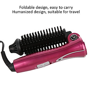 Hair Dryer Brush, Curling Iron Hair Ionic Hair Straightener Brush Ceramic Heated Brush Styler For Short Hair[Us]