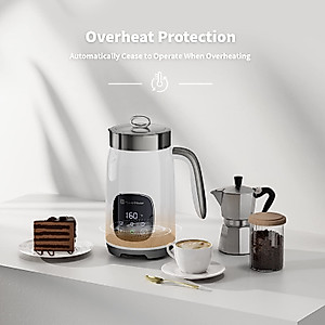 Maestri House Milk Frother, Variable Temp and Froth Thickness Milk Frother and Steamer, 500ML Smart Touch Control Foam Maker, Memory Function for Latte, Warm Milk, Hot Chocolate