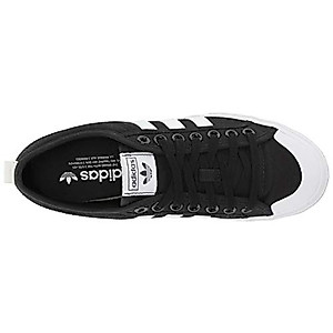 adidas Originals Women's Nizza Platform, Black/White/White, 7.5