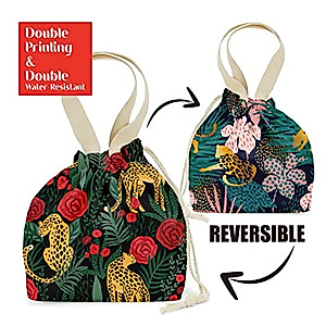 Pykfrhh Lunch Bag Women, Lunch Tote, Reusable, Waterproof, Drawstring Lunch Bag Box for, Adults, Women, Picnic, Work, Beach, Travel, Animal Party Favors Animal Lover Gift