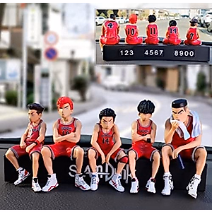 Qddian SLAM Dunk，Q Version 5 Models Figure， PVC Action Figure7cm，Static Figure ，Scenes Figure ，Anime Lovers Gift，Car Decoration，Computer Desktop Ornaments， Boxed Figure