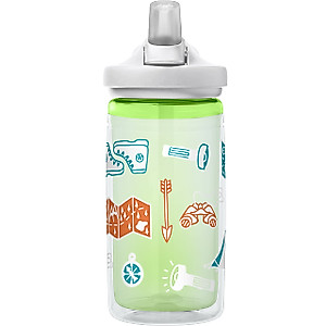 CamelBak eddy+ Kids Insulated BPA-Free Bottle, 14oz Adventure Map