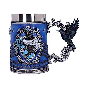 Nemesis Now Harry Potter Ravenclaw Hogwarts House Collectible Bronze Resin Tankard, 1 Count (Pack of 1), Blue Silver