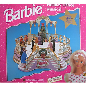 Barbie HOLIDAY DANCE MUSICAL Set Friends Waltz to 15 Christmas Carols & 15 All Time Favorite Songs! (1997 Mr. Christmas)