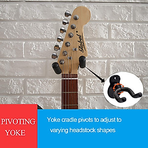 WOGOD Guitar Wall Mount Hangers, Guitar Wall Hanger 2 Pack,Guitar Hanger Wall Mount for Home and Studio