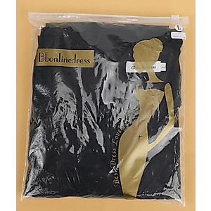 Black Vintage Cocktail Long Sleeve Prom Dress Midi Wedding Guest Formal Mother of Bride Dress Black XL