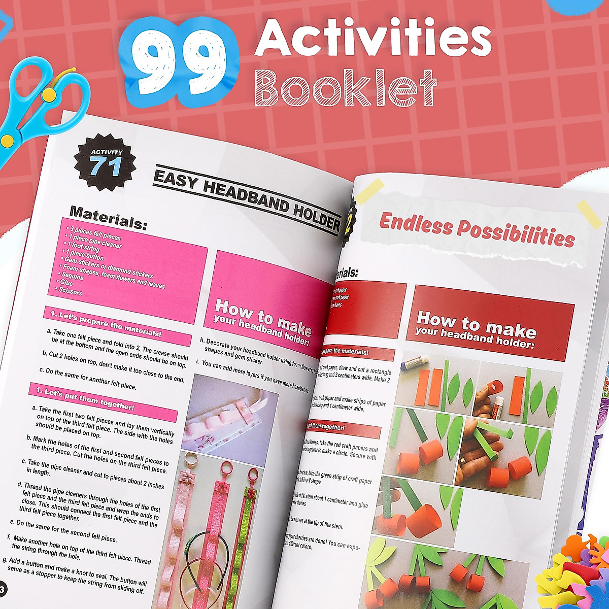 3000+ Pcs Arts and Crafts Supplies for Kids - Ultimate Craft Kit with 99 Activities Book for Boys & Girls Ages 4-6, 6-8, 8-12