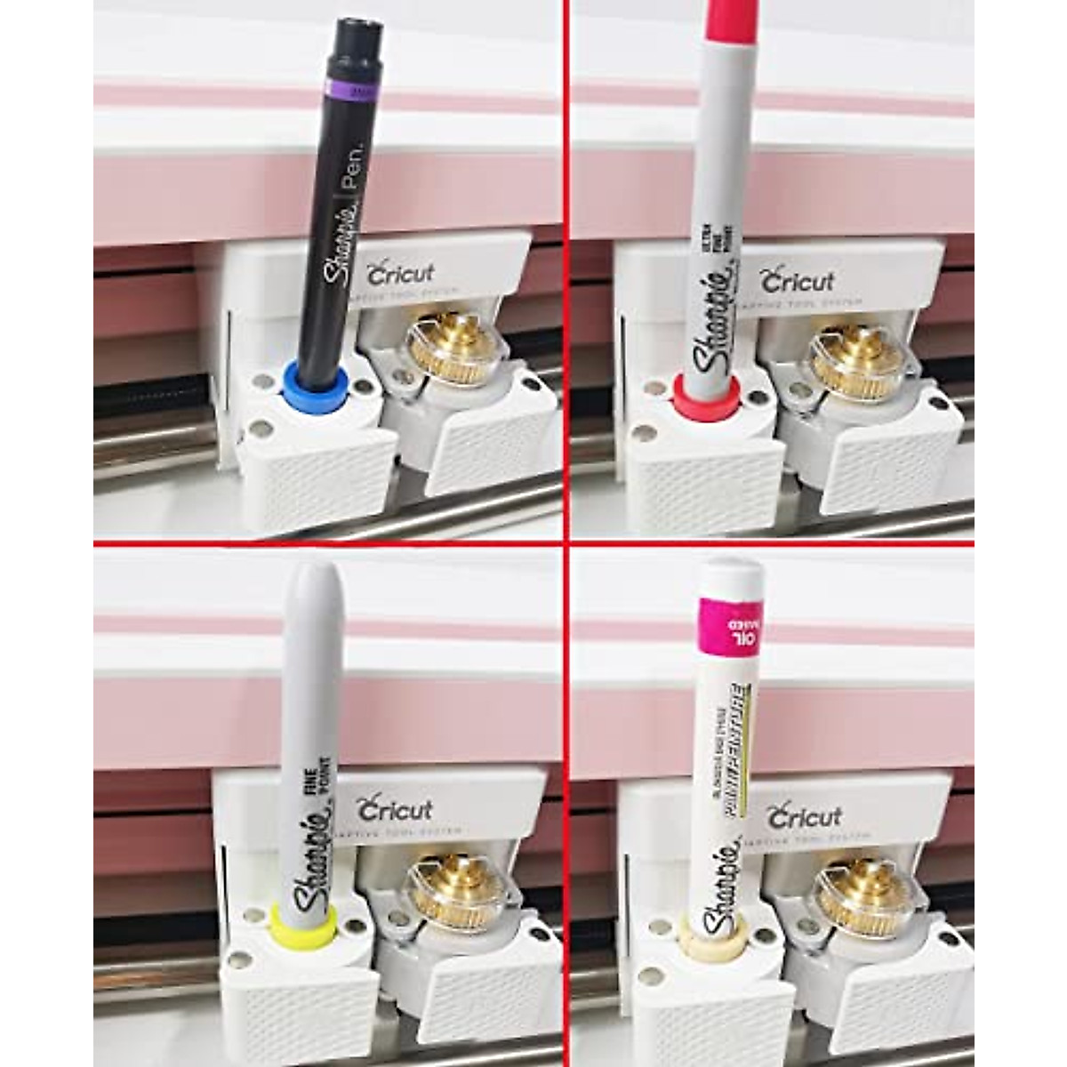 SPPQ 9 Packs Pen Adapter Set Compatible With Cricut(Explore Air, Explore Air 2,Explore Air 3, and MakerMaker 3), Pen Adapter Compatible with Sharpie BIC Crayola