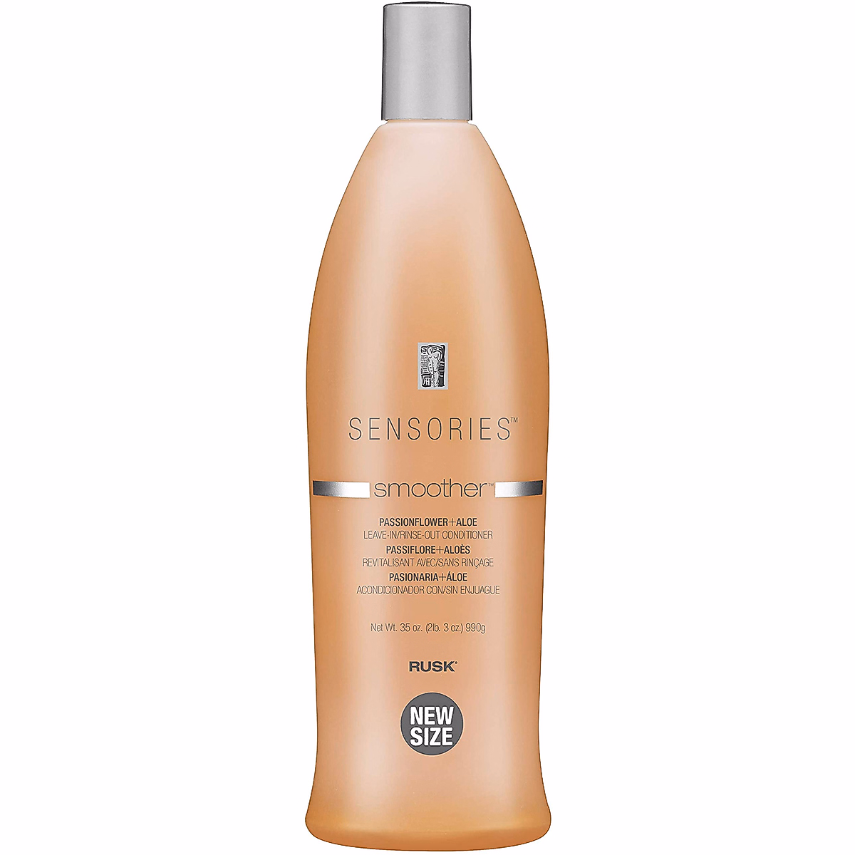 RUSK Sensories Smoother Passionflower and Aloe Leave-In Smoothing Conditioner, Provides Shine, and Body, 35 oz.