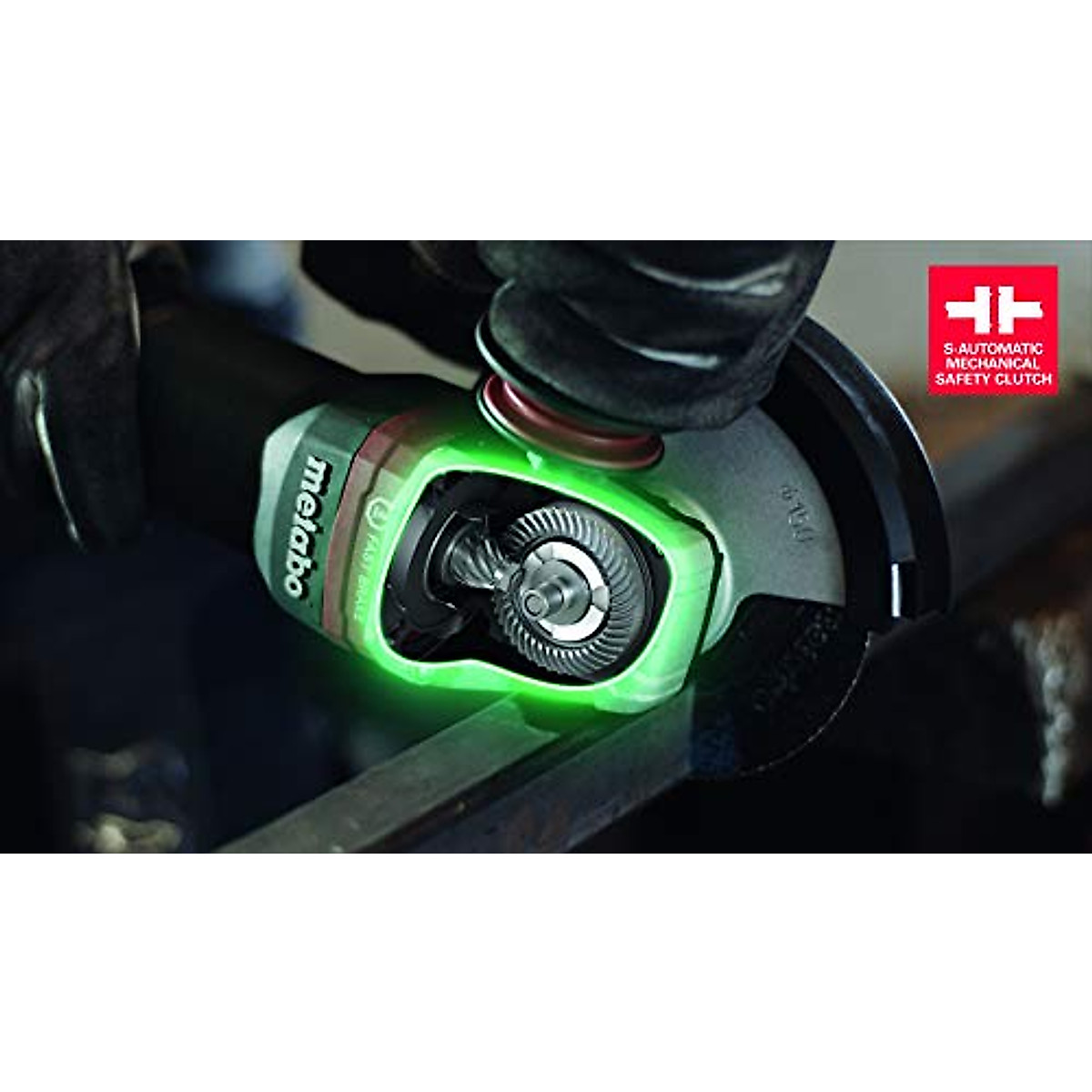 Metabo 6-inch Angle Grinder | 13.5 Amp | 9,600 RPM | Electronics | Lock-on Switch | WE 15-150 Quick,Green