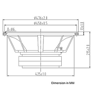 Sound Town 18” 800W Cast Aluminum Frame Woofer (Low Frequency Driver), Replacement Woofer for PA/DJ Subwoofer Cabinet (STLF-18200A)