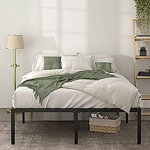 IMUsee Heavy Duty Full Size Platform Bed Frame with 16.5" Large Under Bed Storage Space, Sturdy Metal Frame/ Mattress Foundation/ No Box Spring Needed/ Easy Assembly/Noise-Free