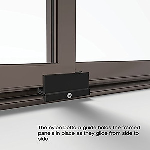 Basco Deluxe Framed Sliding Shower Door, Fits 45-47 inch opening, Obscure Glass, Oil Rubbed Bronze Finish