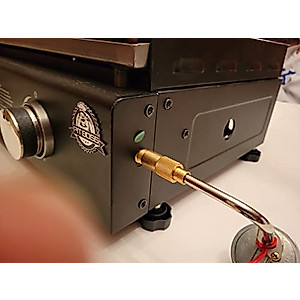 Wind Guard and Warming Rack Set for Pit Boss 2 Burner TableTop LP Gas Griddle and Other Portable Griddles in this size, Dark Brown (WGPB2)