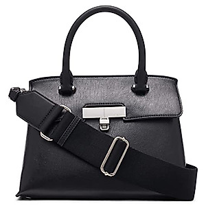 Calvin Klein Becky Top Handle Mini Bag Crossbody, Black/Silver