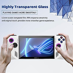 Screen Protector for Rog Ally DOBEWINGDELOU Tempered Glass Screen Protector for ROG Ally 2023 Gaming Handheld 9H Hardness Fully Covered Ultra HD Anti-Fingerprint Bubble Free Tempered Glass Film 3 Pack