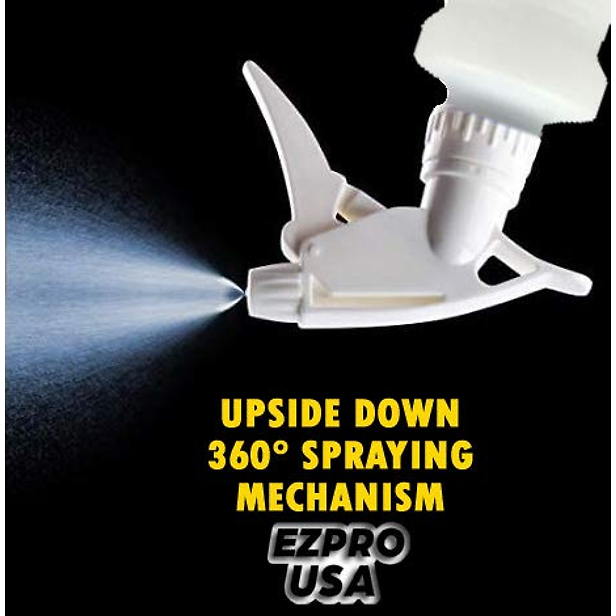 EZPRO USA Empty Spray Bottles for Cleaning Solutions 32oz, Squirt Bottles for Cleaning, Spray Squirt Bottle, Upside Down Trigger, White, pack
