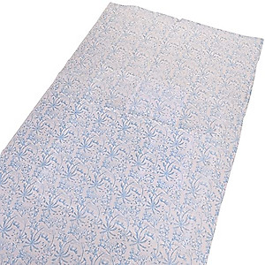 Trade Star Exports Indian Hand Block Print Cotton Voile Fabric by The Yard for Dressmaking, Crafting, Sewing, 3 Yard Handmade Kids Clothing Fabric Sanganeri Print Fabric (Pattern 10)