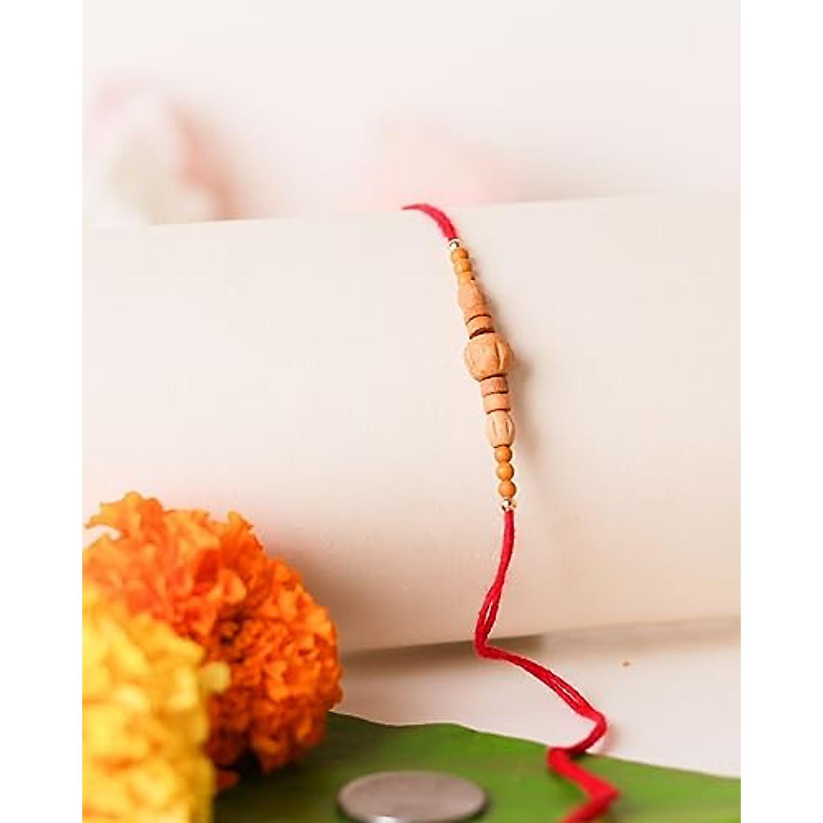 CHERKRAFT Rakhi for Brother Thread for Men/Boy Raksha Bandhan Rudraksha Rakhi Set of 2 (Design 4)