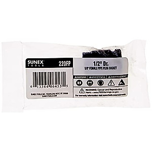 Sunex 220fp 1/2-Inch Drive 5/8-Inch Female Pipe Plug Socket