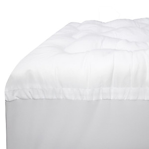 Mgm Grand Hotel Laundry 2.5" Overfilled Micro Plush Fiberbed Mattress Topper - White Queen