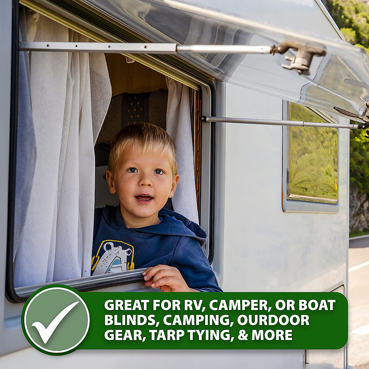 Mandala Crafts Strings Lift Cords - Roman Shades Cord Egg Shell 1mm Nylon Cord - 109 Yds Braided Nylon String