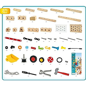 BRIO 34589 Builder Creative Set - 271 Piece STEM Construction Toy | FSC-Certified Wood & Plastic Pieces | Perfect for Toddlers Age 3+ | Enhances Creativity & Motor Skills