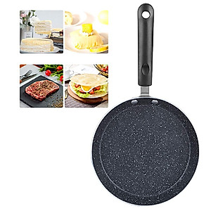 Beufee Frying Pans, Non Stick Mini Induction Pan for Crepes and Pancakes Crepe Pan Fry Pan Egg Pan Omelet Pans for Home Restaurant Kitchen(M)