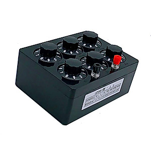GLTL Decade Resistance Box Adjustable Lab Rotary Resistor Substitution Box Precision DC Variable Knob Switch 0-99999.9 Ohms 0.5W