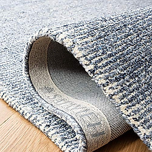 SAFAVIEH Himalaya Collection 3' x 5' Blue HIM153M Handmade Premium Wool & Viscose Area Rug