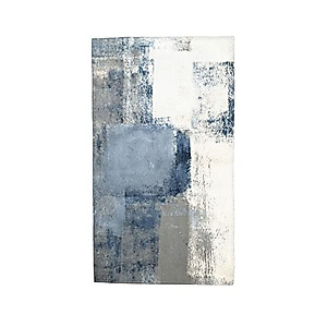 SUPLUCHOM Hand Towel Blue Gray Modern Art Abstract for Bathroom Kitchen Microfiber Fingertip Bath Towels 16 x 27.5 Inch Soft Decorative Home Hotel Gym Laundry Room